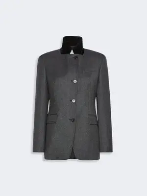 Max Mara Single-breasted Wool Tweed Jacket