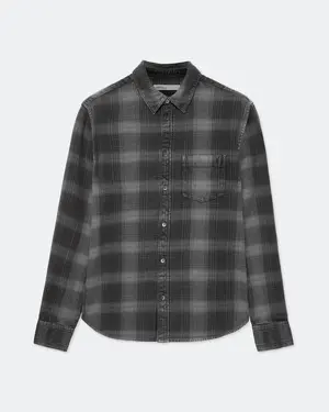 ALLSAINTS Kian Relaxed-fit Cotton Shirt - Blue