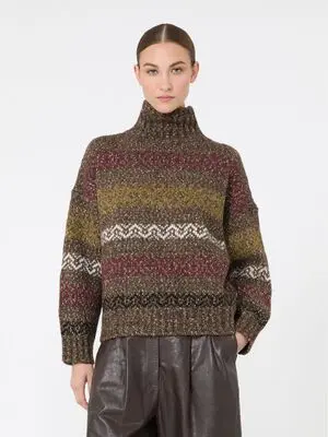 Max Mara Wool-cotton Turtleneck Sweater