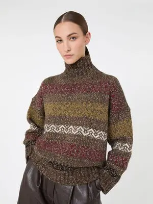Max Mara Wool-cotton Turtleneck Sweater