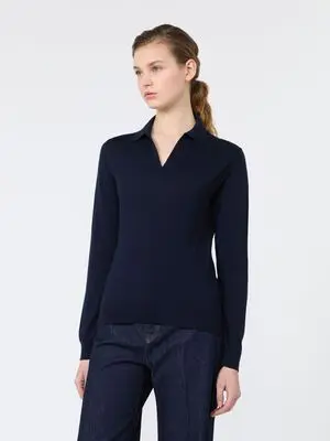 Max Mara Wool And Cashmere Yarn Polo Shirt