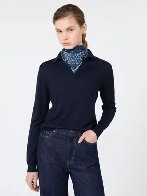 Max Mara Wool And Cashmere Yarn Polo Shirt