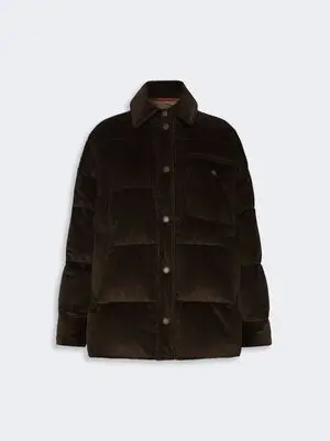 Max Mara Water-repellent Cotton Velvet Down Jacket