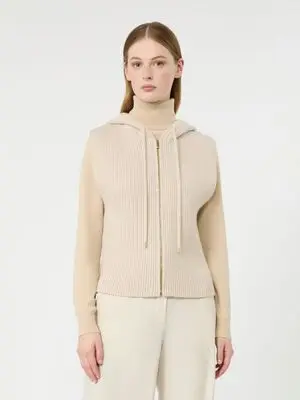 Max Mara Wool And Cashmere Hooded Gilet