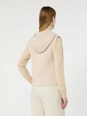 Max Mara Wool And Cashmere Hooded Gilet