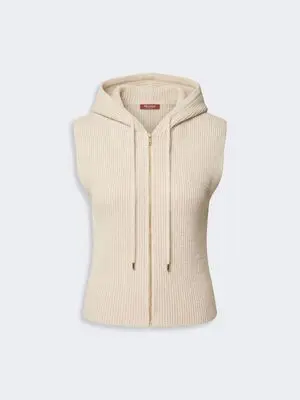 Max Mara Wool And Cashmere Hooded Gilet