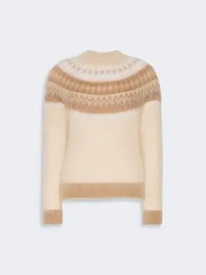 Max Mara Fair Isle Wool And Mohair Sweater