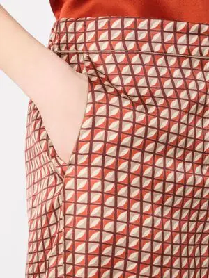 Max Mara Printed Silk Trousers