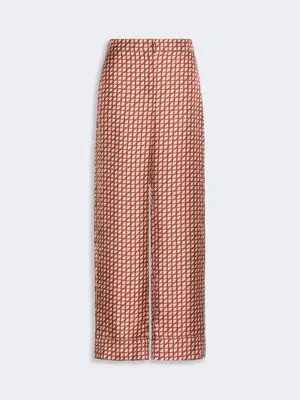 Max Mara Printed Silk Trousers