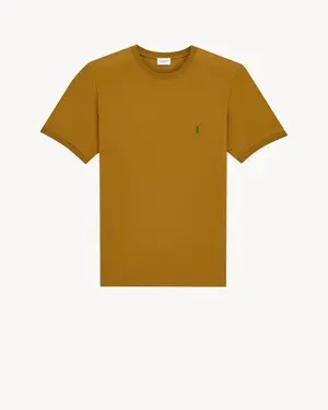 Saint Laurent Cassandre T-shirt In Cotton Piqu
