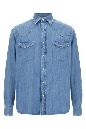 LARMERI STUDIO The 'texana' Denim Shirt In Medium