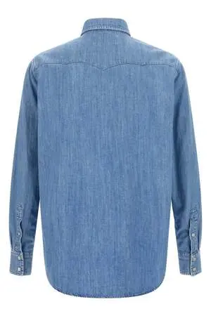 LARMERI STUDIO The 'texana' Denim Shirt In Medium
