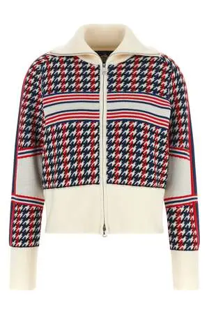 Perfect Moment Merino Wool Houndstooth Cardigan - Multi