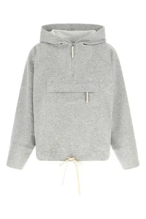 Co Refined Grey Mélange Scuba Jersey Hoodie - Gray