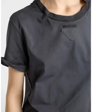 Prada Shapeable Garment-dyed Jersey T-shirt