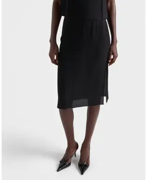 Prada Triple Silk Chiffon Skirt
