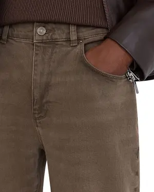 REISS Iron Cotton Blend Straight Fit Jeans