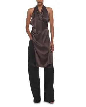 Helmut Lang Silk Scarf Wrap Silk Top