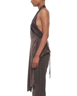 Helmut Lang Silk Scarf Wrap Silk Top
