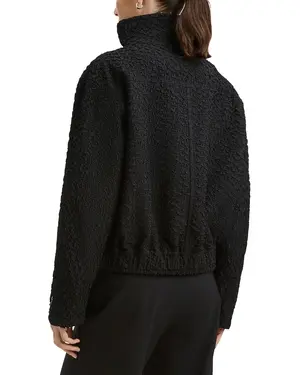 Derek Lam 10 Crosby Naomi Bubble Texture Funnel Neck Jacket