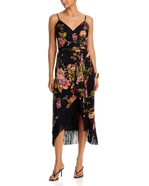 Aqua Burnout Fringe Asymmetric Dress Exclusive