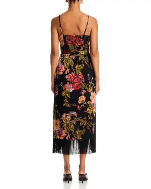 Aqua Burnout Fringe Asymmetric Dress Exclusive