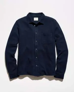 Billy Reid Ladder Knit Tuscumbia Shirt Blue