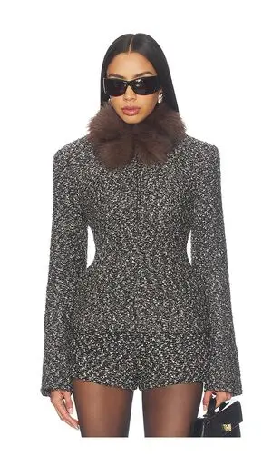 L'academie X Blake Evin Lotte Jacket In Black & White - Black Multi