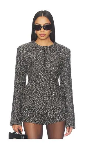 L'academie X Blake Evin Lotte Jacket In Black & White
