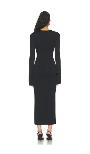 Eterne Soft Jersey Deep-v Midi Dress