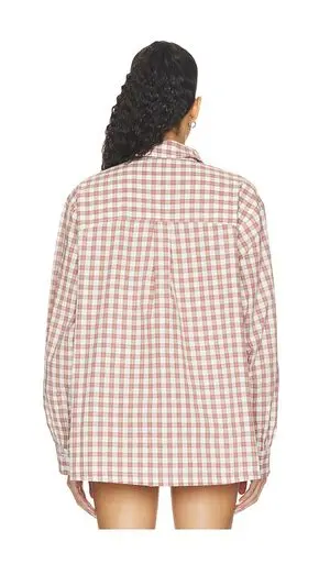 For Love & Lemons Poppy Gingham Button Down Top