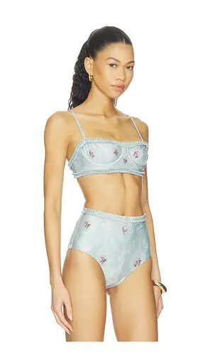 Agua Bendita Isolda Nostalgia Top In Green