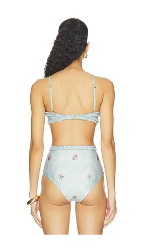 Agua Bendita Isolda Nostalgia Top In Green
