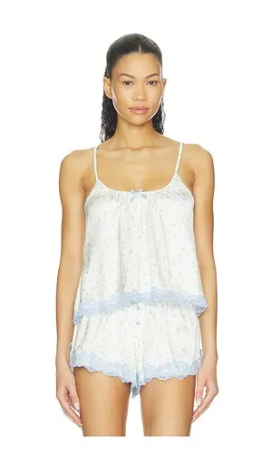 KAT THE LABEL Paisley Camisole Top In Ivory - Bloom