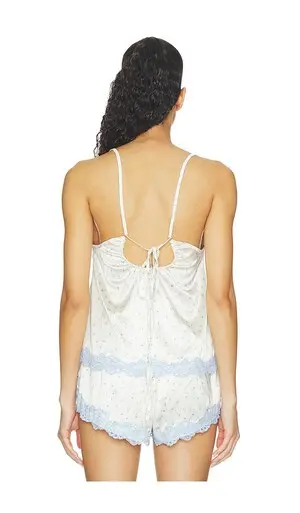KAT THE LABEL Paisley Camisole Top In Ivory