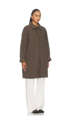 CUBIC LONDON Polka Dot Design Patchwork Trench Coat