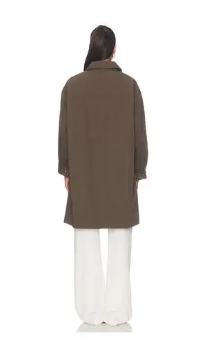 CUBIC LONDON Polka Dot Design Patchwork Trench Coat