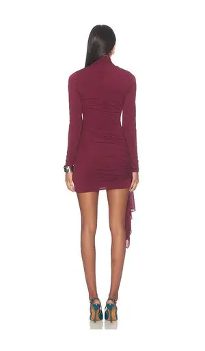 Ronny Kobo Morwen Dress In Burgundy