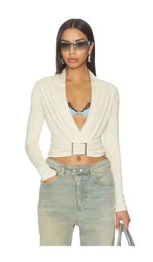 I.AM.GIA Oryean Top In Beige - Sand