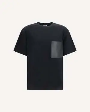 Bottega Veneta Pia Cotton Jersey T-shirt With Pocket Ale