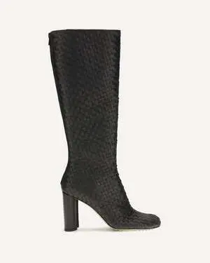 Bottega Veneta Cherry Intrecciato High Boots