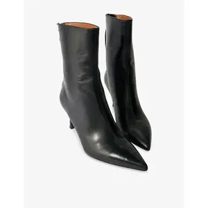Maje Heeled Leather Ankle Boots