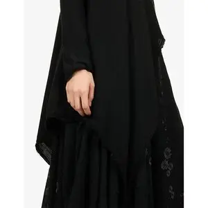 MARC LEBIHAN Asymmetric-hem Crepe Top