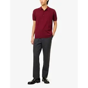 John Smedley Macloud Short-sleeve Wool Polo Top