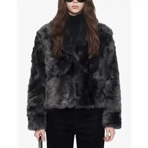 ALLSAINTS Tosca Long-hair Shearling Coat