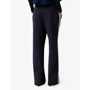 Maje Drawstring Side-stripe Stretch-jersey Trousers