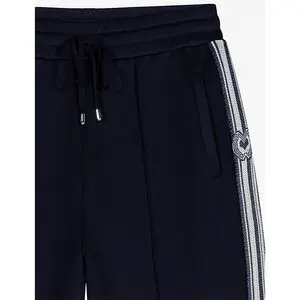 Maje Drawstring Side-stripe Stretch-jersey Trousers