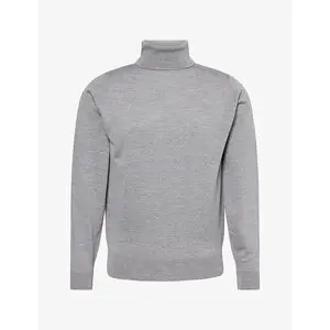John Smedley Cherwell Turtleneck Wool Jumper - Silver