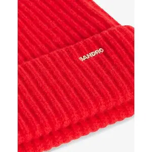 Sandro Ribbed Wool And Cashmere Hat