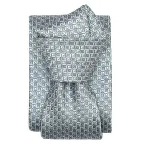 ELIZABETTA MADE IN ITALY Neutrals Brunelli Silk Jacquard Tie Misty - Blue